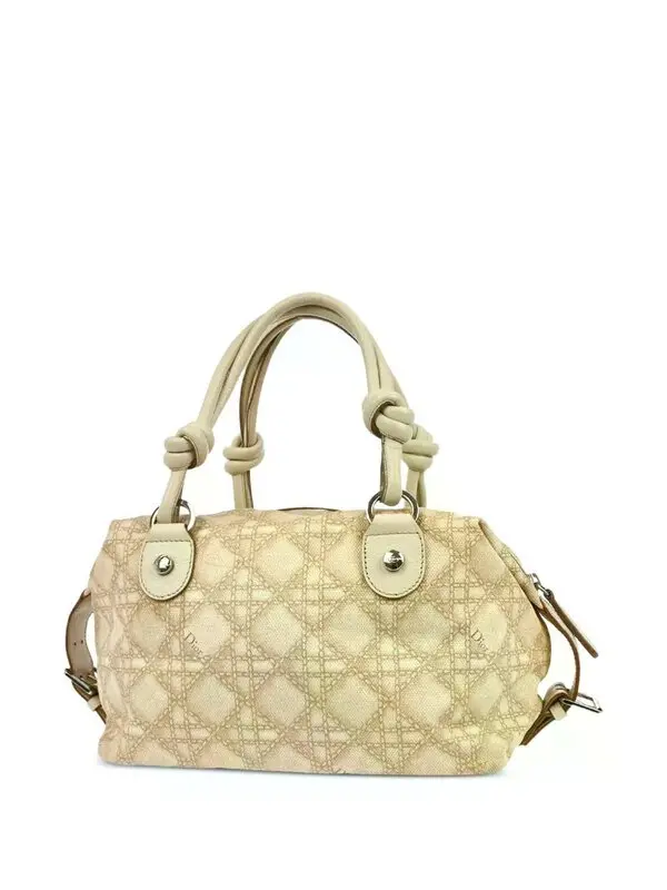 Dior 2008 Cannage Tote Bag - Neutrals