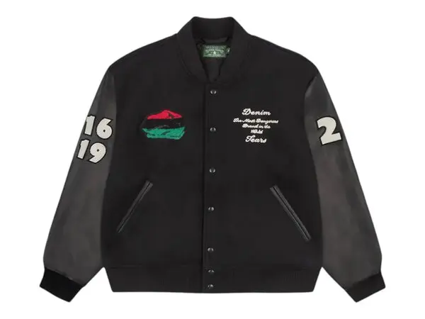 DENIM TEARS Peace Wreath Varsity Jacket