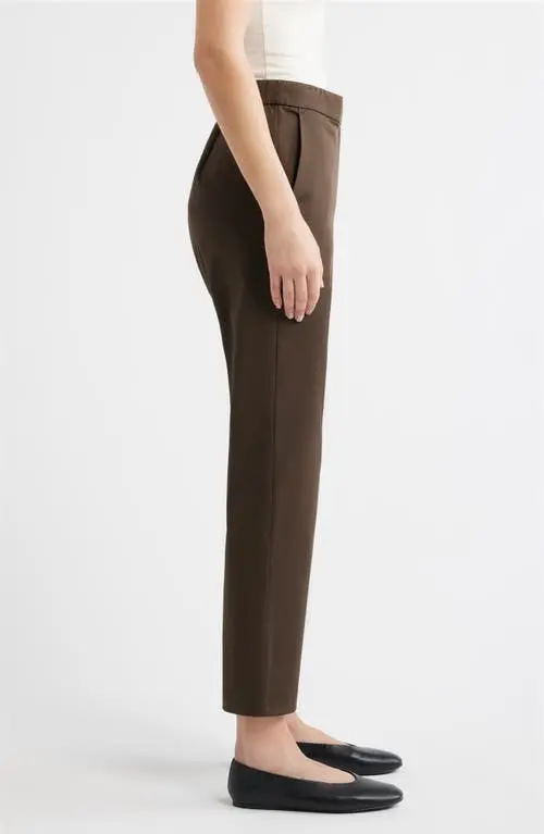Eileen Fisher High Waist Slim Fit Ankle Pants - Wren
