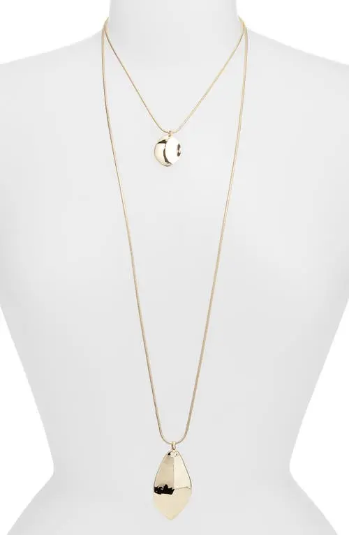 Nordstrom Layered Pendant Necklace - Gold