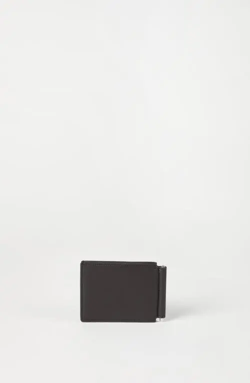 Brunello Cucinelli Calfskin Money Clip Wallet - Chocolate