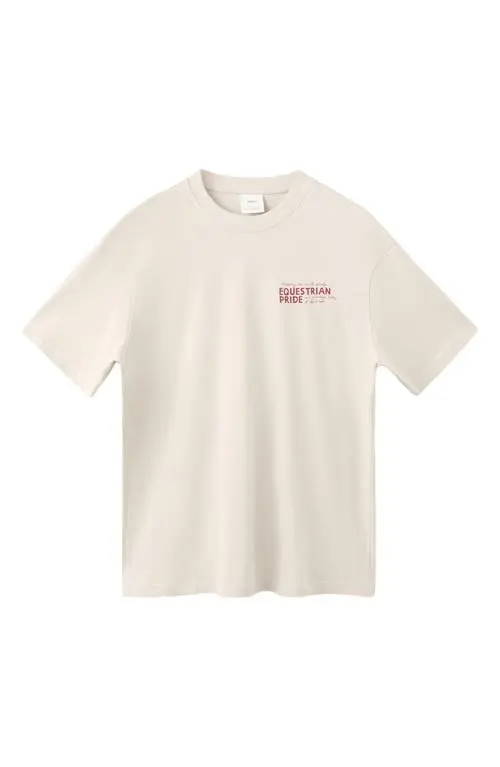 Mango Equestrian Pride Graphic T-shirt - Ecru