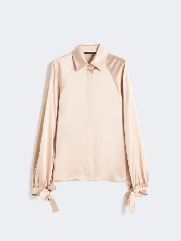Max Mara Silk Satin Shirt - Powder