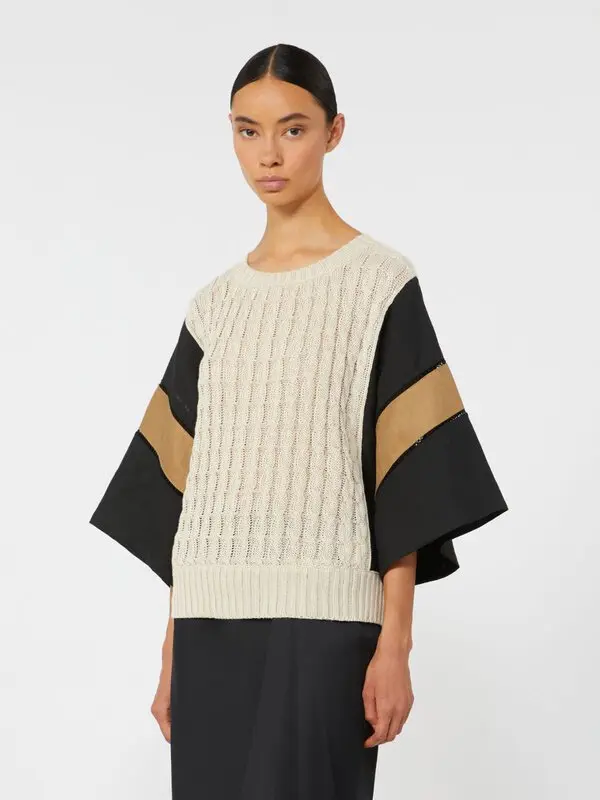 Max Mara Loose-fit Linen Yarn Sweater - Beige