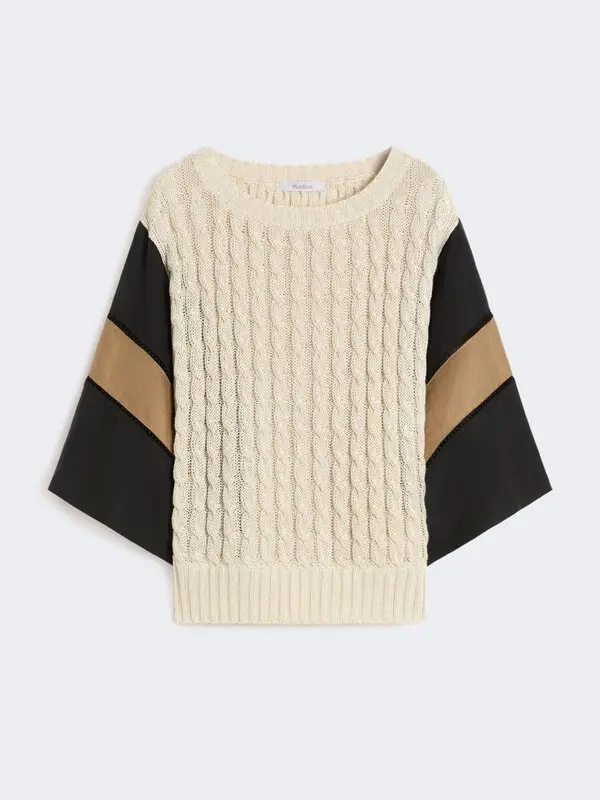 Max Mara Loose-fit Linen Yarn Sweater - Beige