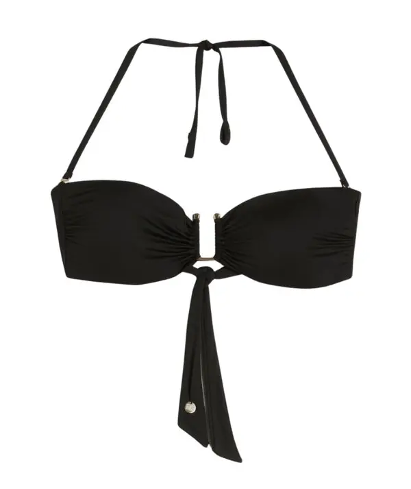 Max Mara Jersey Bandeau Bikini Top - Black