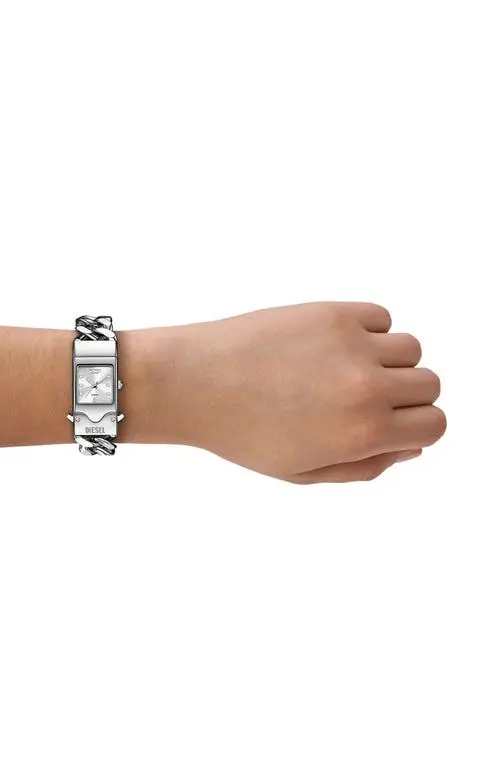 DIESEL® Curb Chain Bracelet Watch - Silver