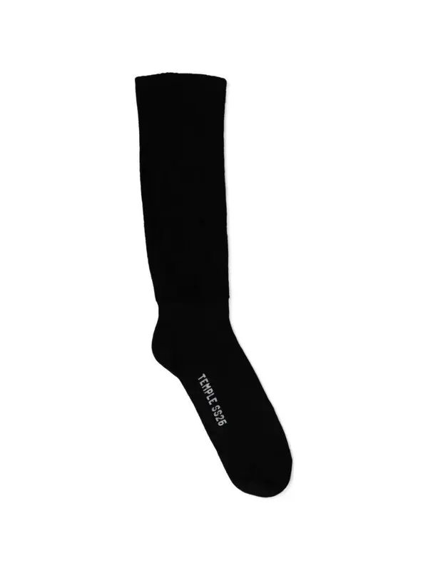 Rick Owens Mid-calf Knitted Socks - Black
