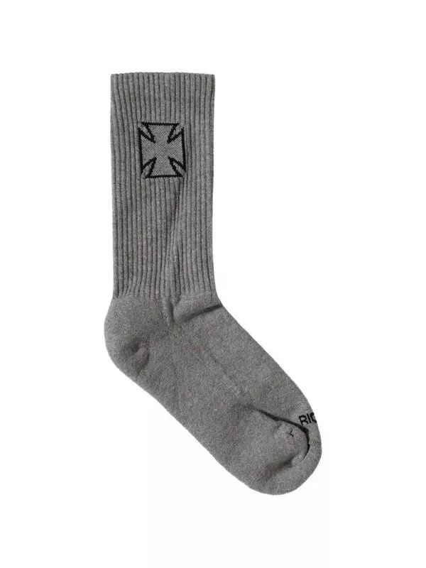 Vetements Cross-embellished Ankle Socks - Grey
