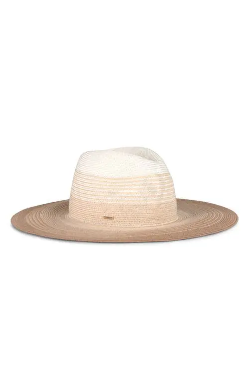Eugenia Kim Emmanuelle Upf 50+ Wide Brim Packable Straw Fedora - Ivory/natural/camel