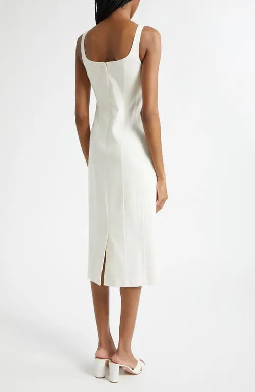 Veronica Beard Liana Stretch Cotton Dress - Dove
