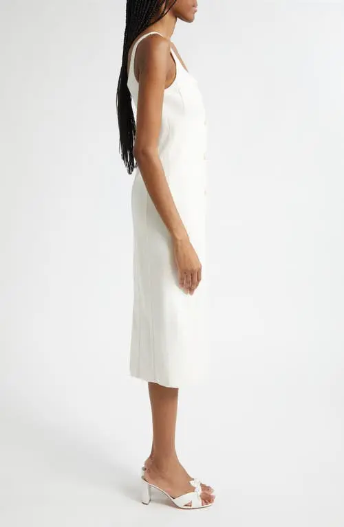 Veronica Beard Liana Stretch Cotton Dress - Dove