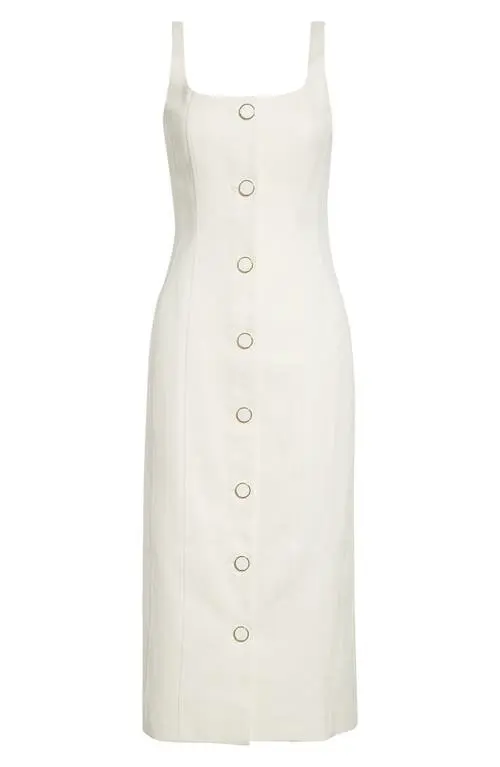 Veronica Beard Liana Stretch Cotton Dress - Dove