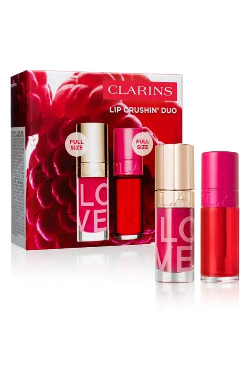 Clarins Lip Crushin' Lip Oil & Lip Stain Duo $64 Value - No Color
