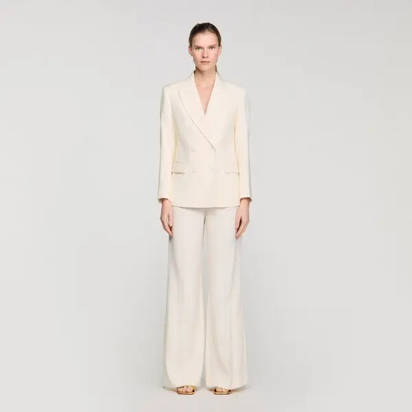 Sandro Slim-fit Double-breasted Suit Jacket