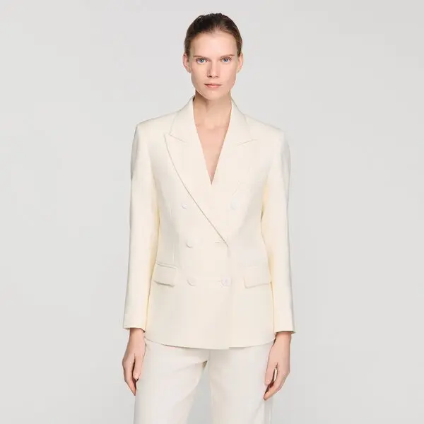 Sandro Slim-fit Double-breasted Suit Jacket