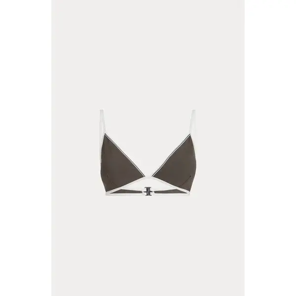 Brunello Cucinelli Bikini Top With Monili - Military