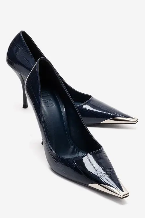 PROLOGUE SHOES Alvena Stiletto Pump - Navy Print