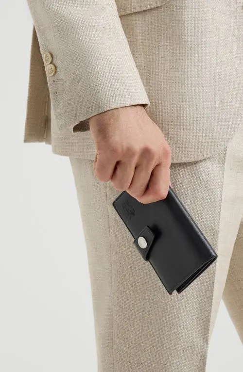 Brunello Cucinelli Leather Wallet With Zipper