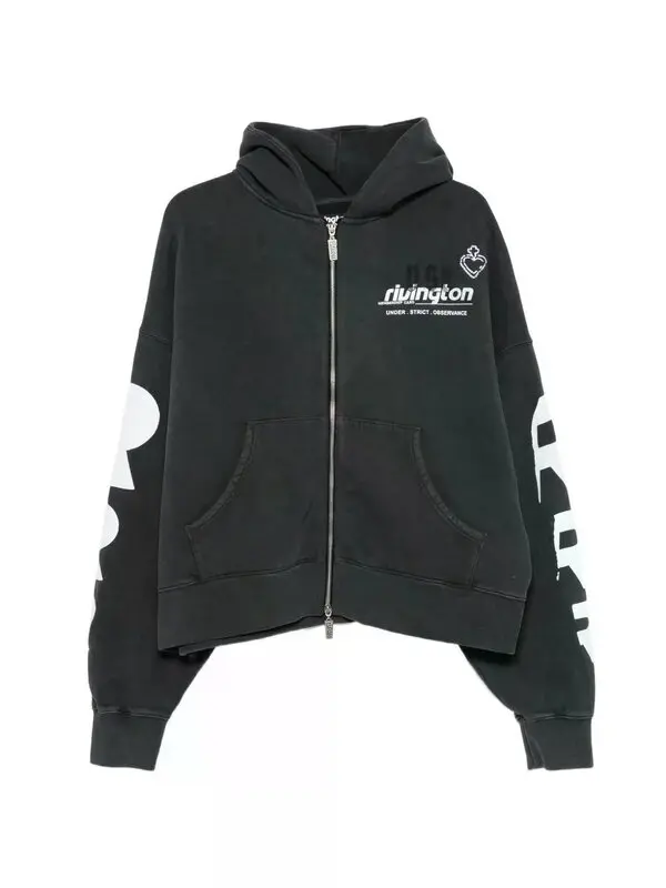 RRR123 Zip Front Hoodie