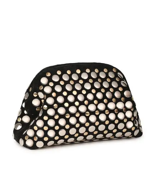 Rafe New York Aya Studded Frame Clutch - Black