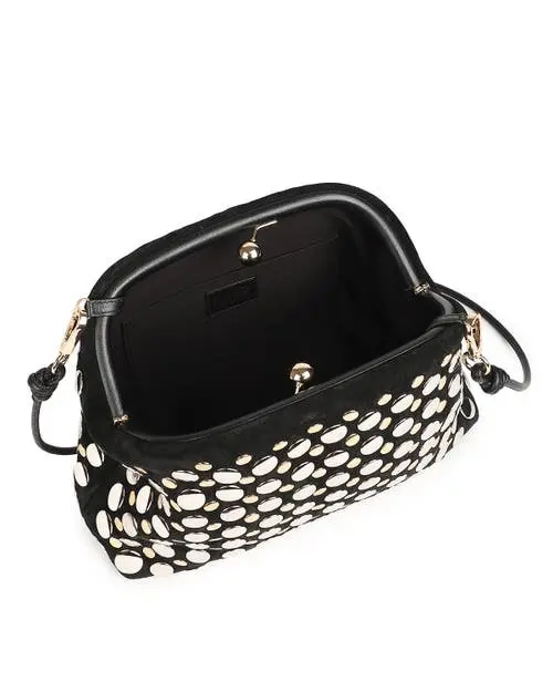 Rafe New York Aya Studded Frame Clutch - Black