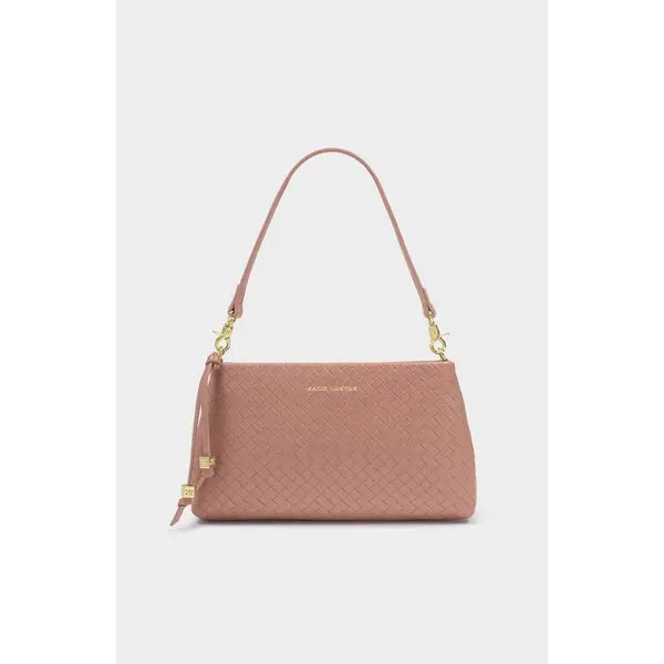 KATIE LOXTON Nova Small Shoulder Bag - Oyster Woven