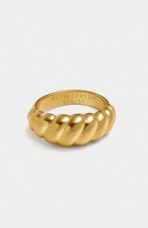 KATIE LOXTON Harper Twist Ring - Gold Coated