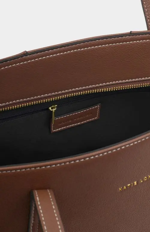 KATIE LOXTON Harlyn Work Tote Bag - Chocolate