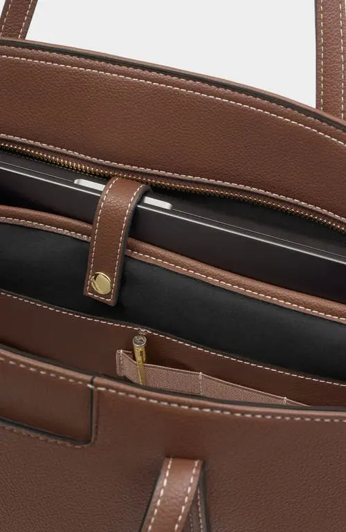 KATIE LOXTON Harlyn Work Tote Bag - Chocolate