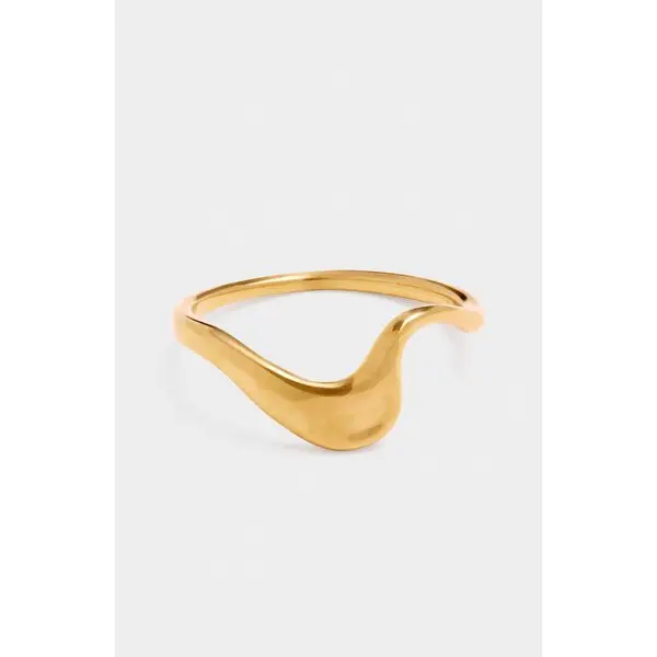 KATIE LOXTON Marina Wave Ring - Gold Coated