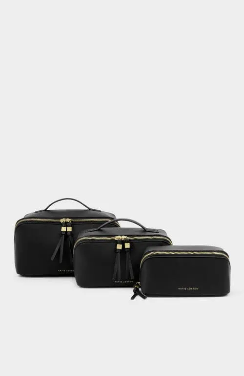 KATIE LOXTON Soho Large Makeup Bag - Black