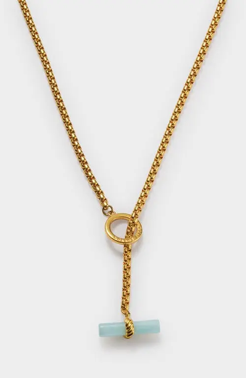 KATIE LOXTON Azura T-bar Necklace - Gold Coated
