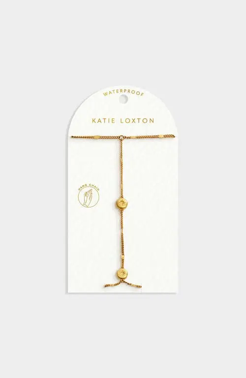 KATIE LOXTON Aphira Hand Chain - Gold Coated