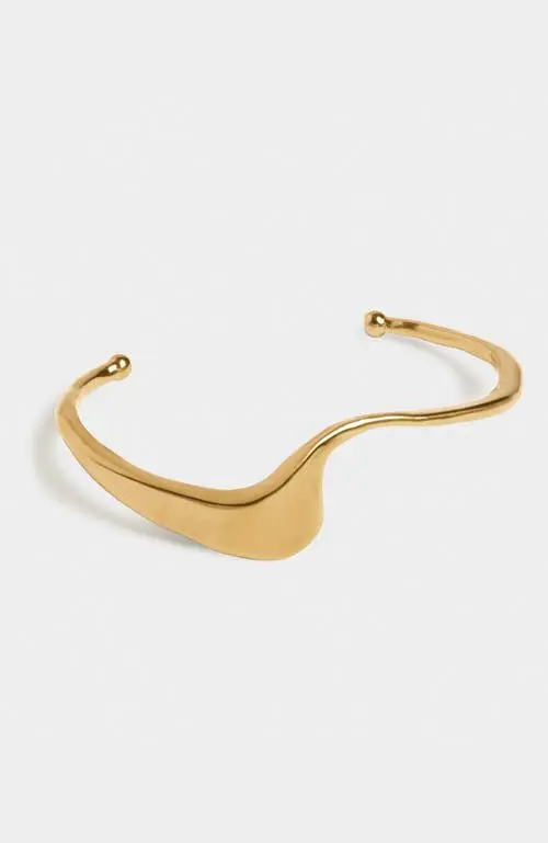 KATIE LOXTON Marina Wave Bangle - Gold Coated