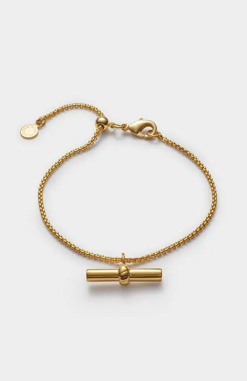KATIE LOXTON Themis Large T-bar Bracelet - Gold Coated