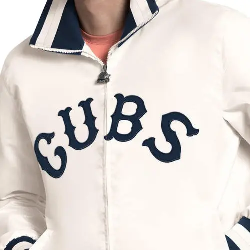 STARTER Chicago Cubs Cooperstown Logo Varsity Jacket