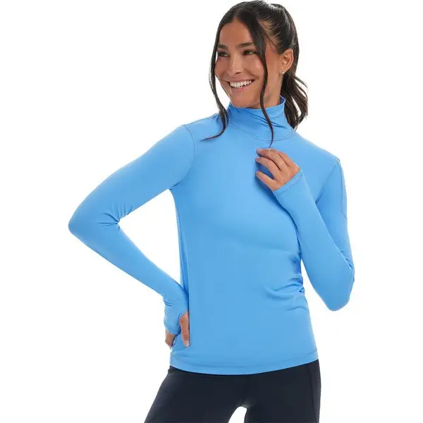 BLOQUV Long Sleeve Uv Protection Turtleneck Shirt - Indigo