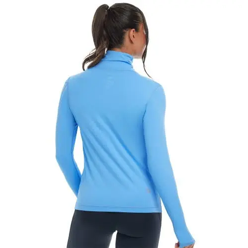 BLOQUV Long Sleeve Uv Protection Turtleneck Shirt - Indigo