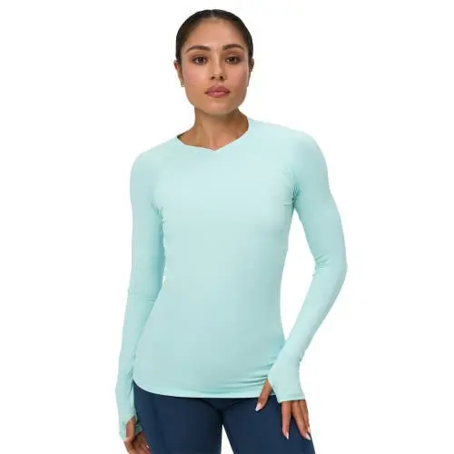 BLOQUV Active V-neck Sun Protection Shirt - Mint