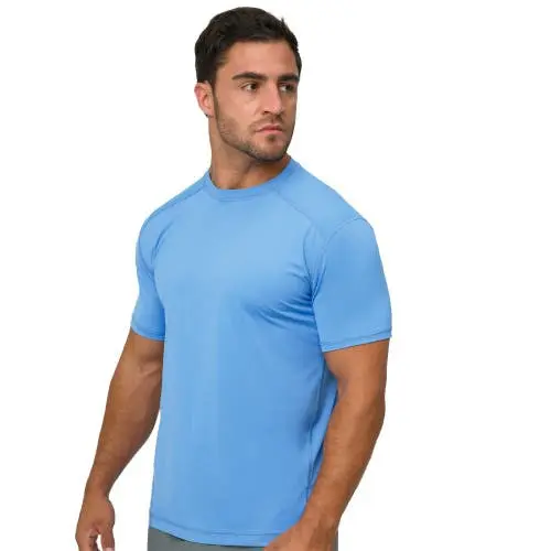 BLOQUV Short Sleeve Crew Sun Shirt - Indigo