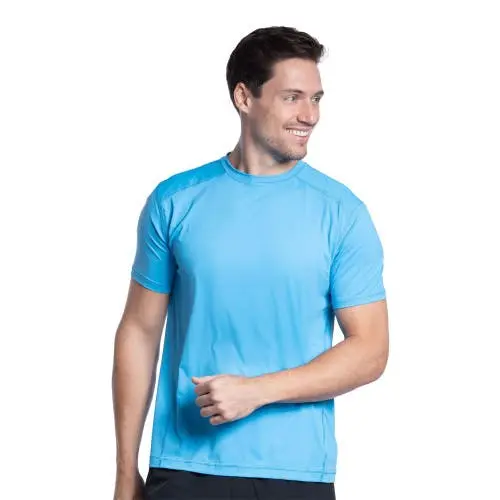 BLOQUV Short Sleeve Crew Sun Shirt - Ocean Blue