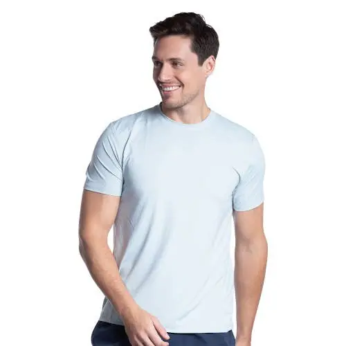 BLOQUV Short Sleeve Crew Sun Shirt - Soft Gray