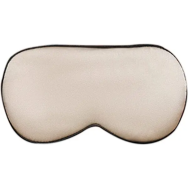SILKSILKY Pure Silk Elastic Band Sleep Eye Mask - Beige/khaki