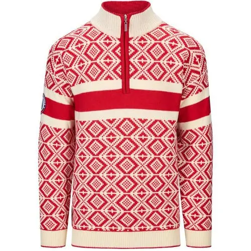 DALE OF NORWAY Team Norway 2026 Cortina Sweater - Raspberry/off White