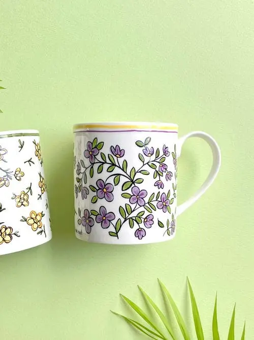 TWIG NEW YORK Heritage Forget Me Not Blooming Mug