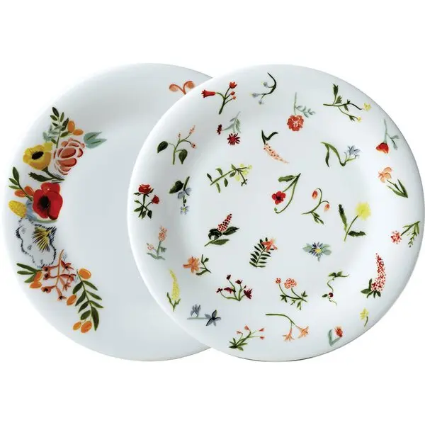 TWIG NEW YORK Language Of Flowers Set Of Two Salad Plates - Multi