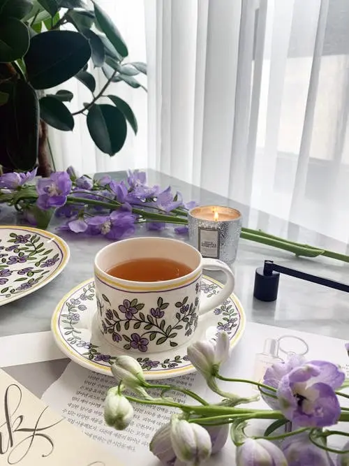 TWIG NEW YORK Heritage Forget Me Not Cup And Saucer