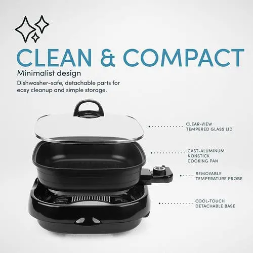 AROMA Housewares Asp-218b Grillet 4qt