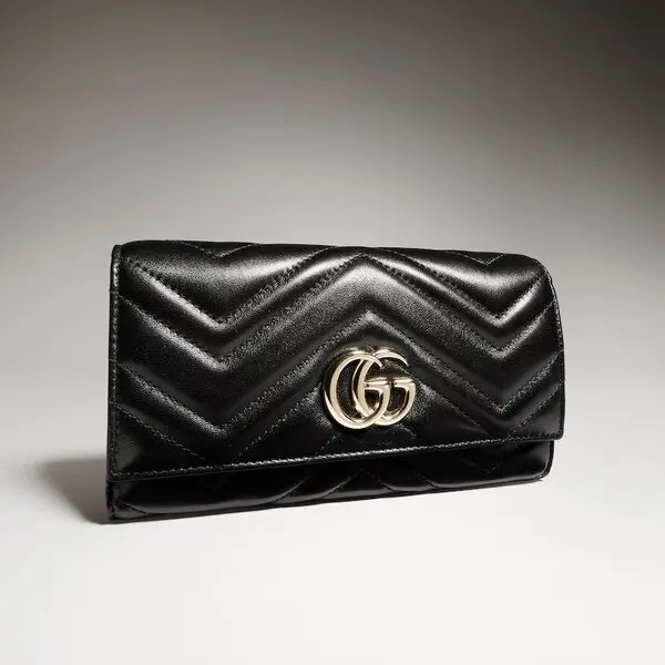 Gucci Gg Marmont Continental Wallet Leather